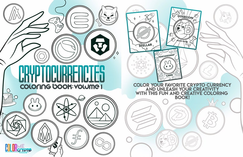 Cosmos ATOM Colormecrypto Coloring Book Page FREE COVERSHEET Download ...
