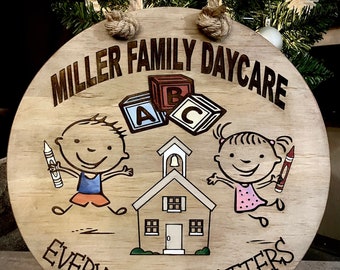 Daycare Wood Sign - Etsy