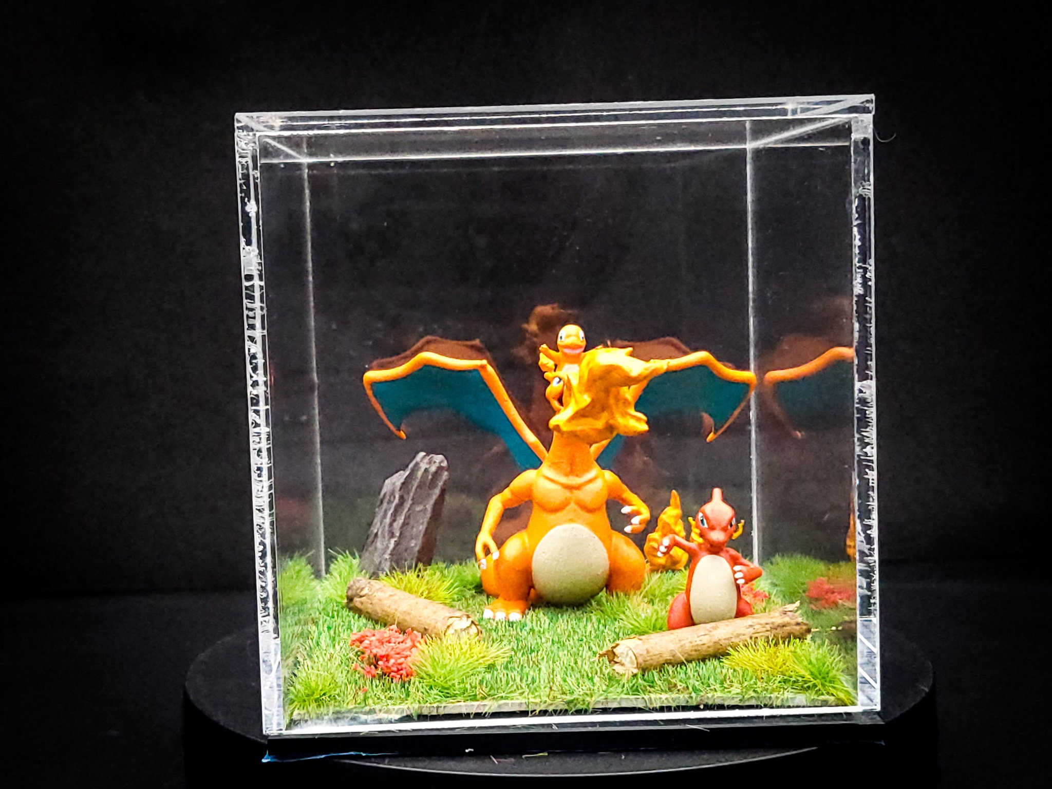 Charmander Evolution Cube Diorama Terrarium Inspired by - Etsy