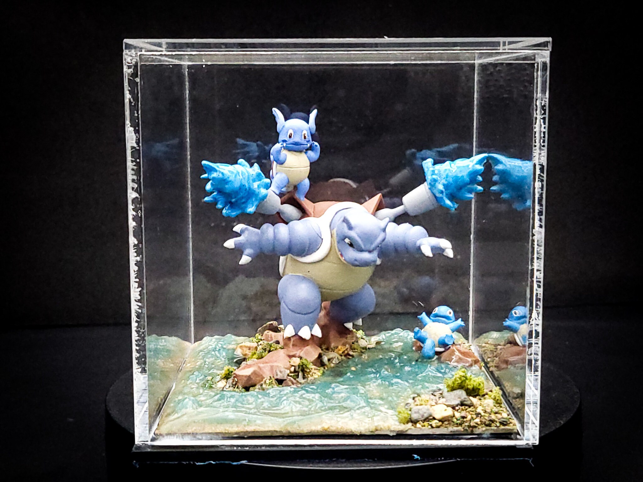 Squirtle Evolution Cube Diorama Terrarium Inspired by - Etsy
