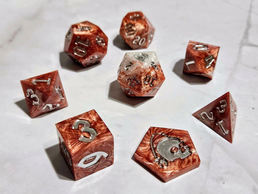 Raw Meat Custom RPG Dice Set | D&D Dice Set | Tabletop Gaming Dice - Etsy