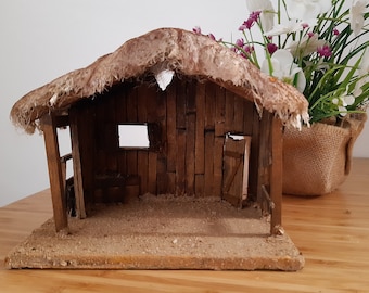 Oak Stable for Nativity Scene, Handmade Stable, Manger, Christmas - Etsy