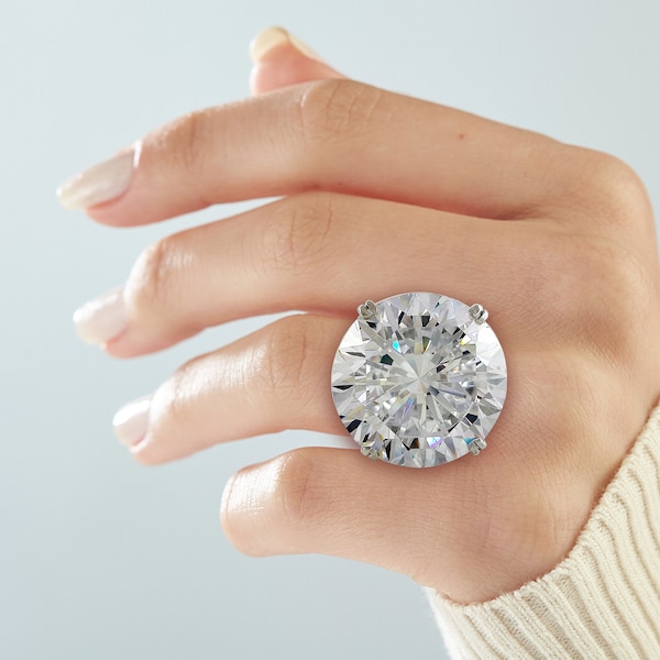Huge Diamond Statement Ring - Etsy