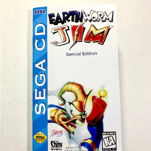 Earthworm Jim: Special Edition Sega CD Reproduction Manual Custom ...