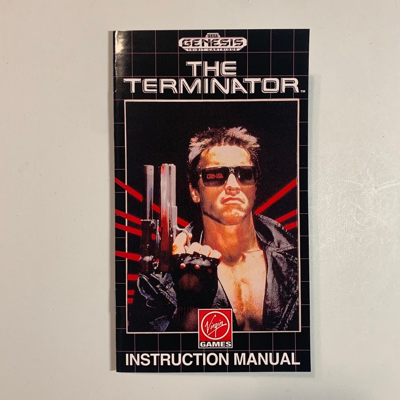 The Terminator Sega Genesis Reproduction Manual Instruction Booklet Mega Drive - Etsy