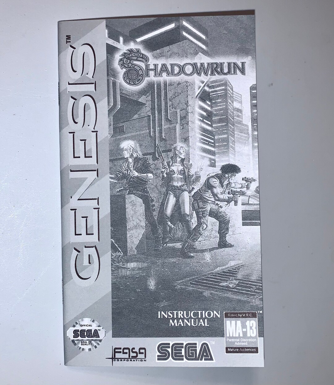 Shadowrun Sega Genesis Reproduction Manual Custom Instruction Booklet ...