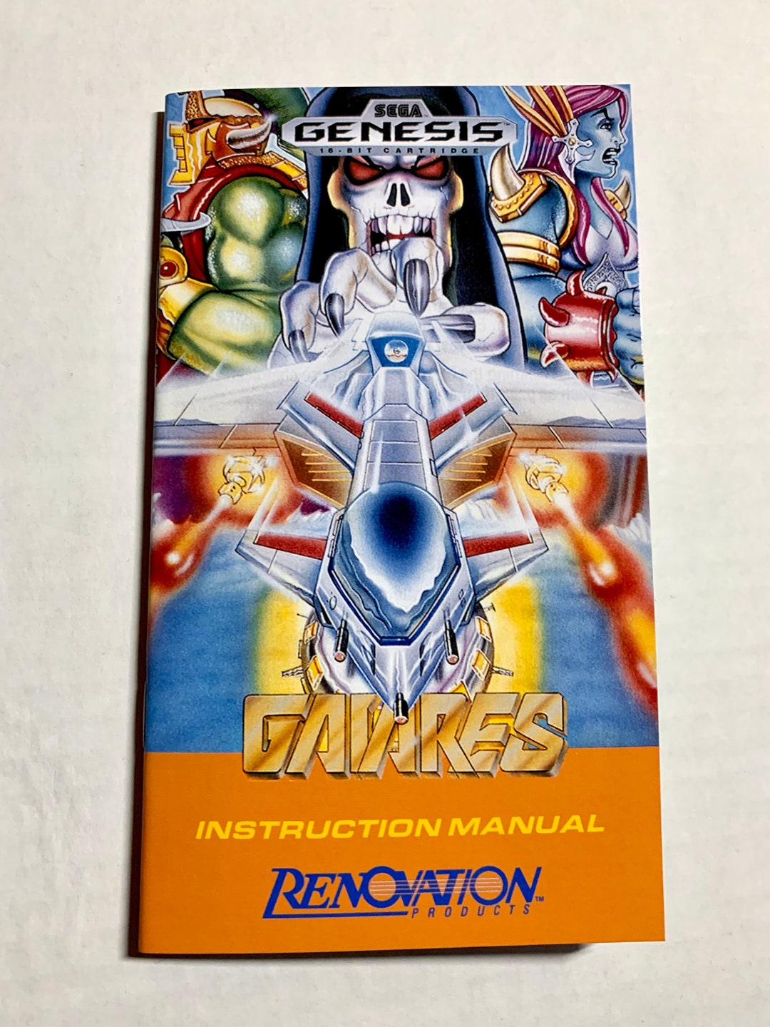 Gaiares Sega Genesis Reproduction Manual Custom Instruction Booklet ...