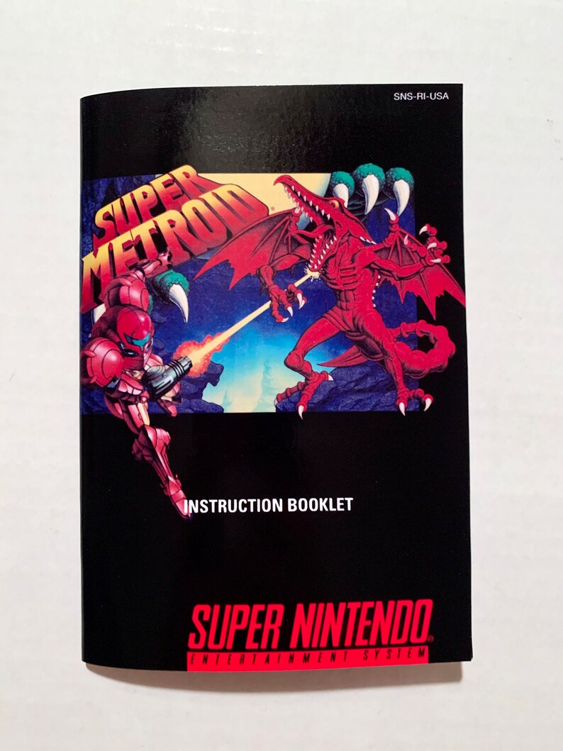 Super Metroid SNES Reproduction Manual Super Nintendo - Etsy