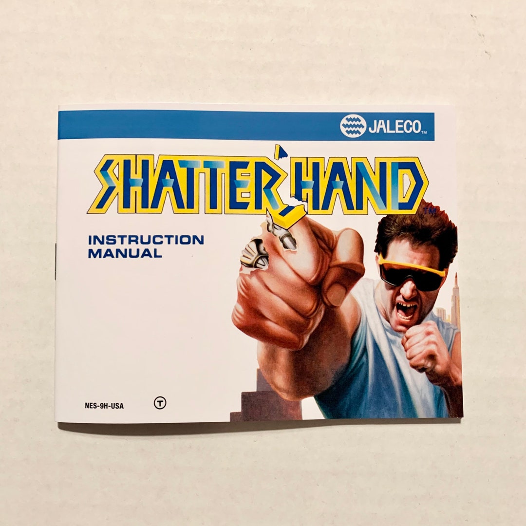 Shatterhand Nintendo NES Reproduction Manual Custom Instruction Booklet ...