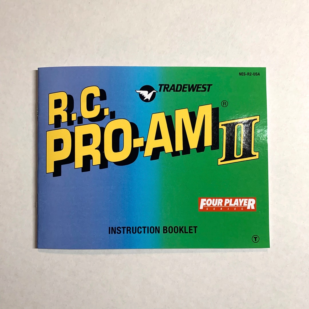R.C. Pro-am II 2 Nintendo NES Reproduction Manual Custom Instruction ...