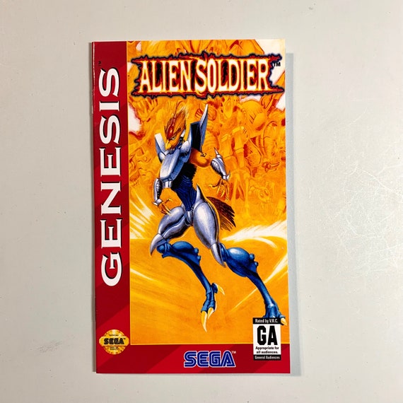 Alien Soldier Sega Genesis Custom/reproduction Manual | Etsy