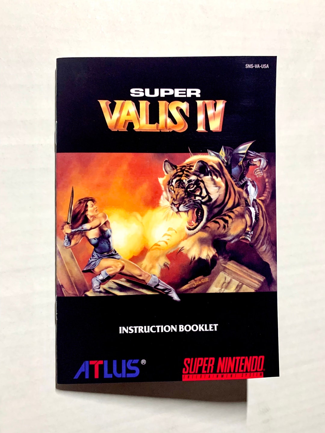 Super Valis IV 4 Reproduction Manual SNES Super Nintendo Custom ...