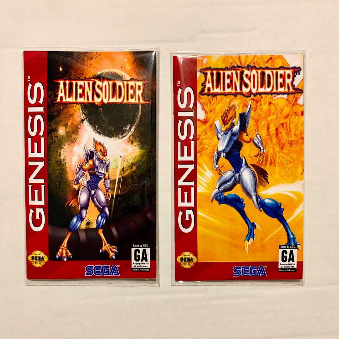 Alien Soldier Sega Genesis Custom/reproduction Manual Instruction ...