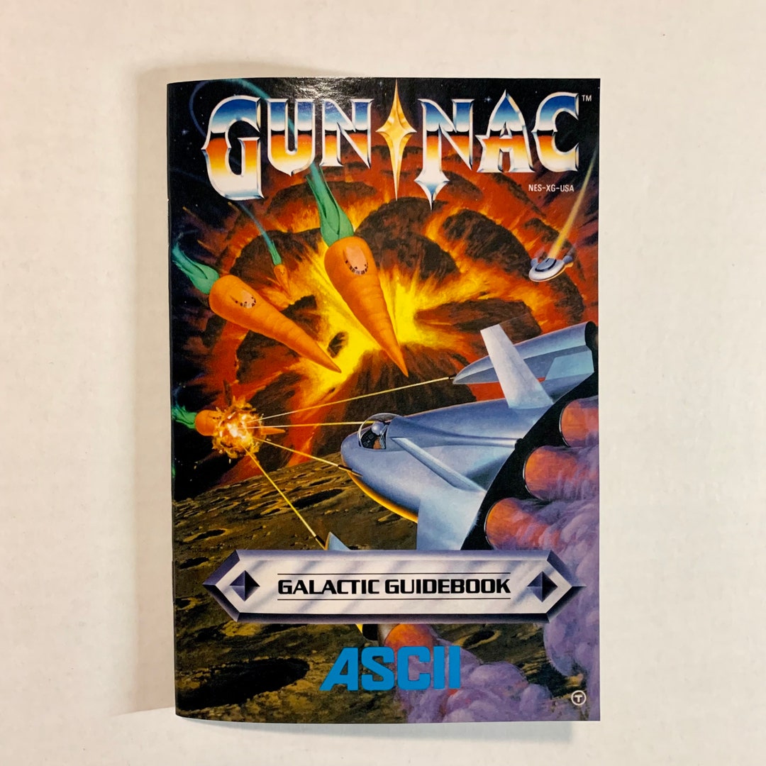 Gun-nac Nintendo NES Reproduction Manual Custom Instruction Booklet - Etsy