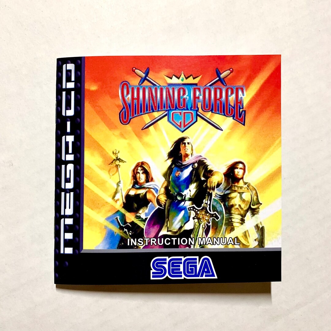 Shining Force CD Mega CD PAL Reproduction Manual Custom Instruction Booklet - Etsy