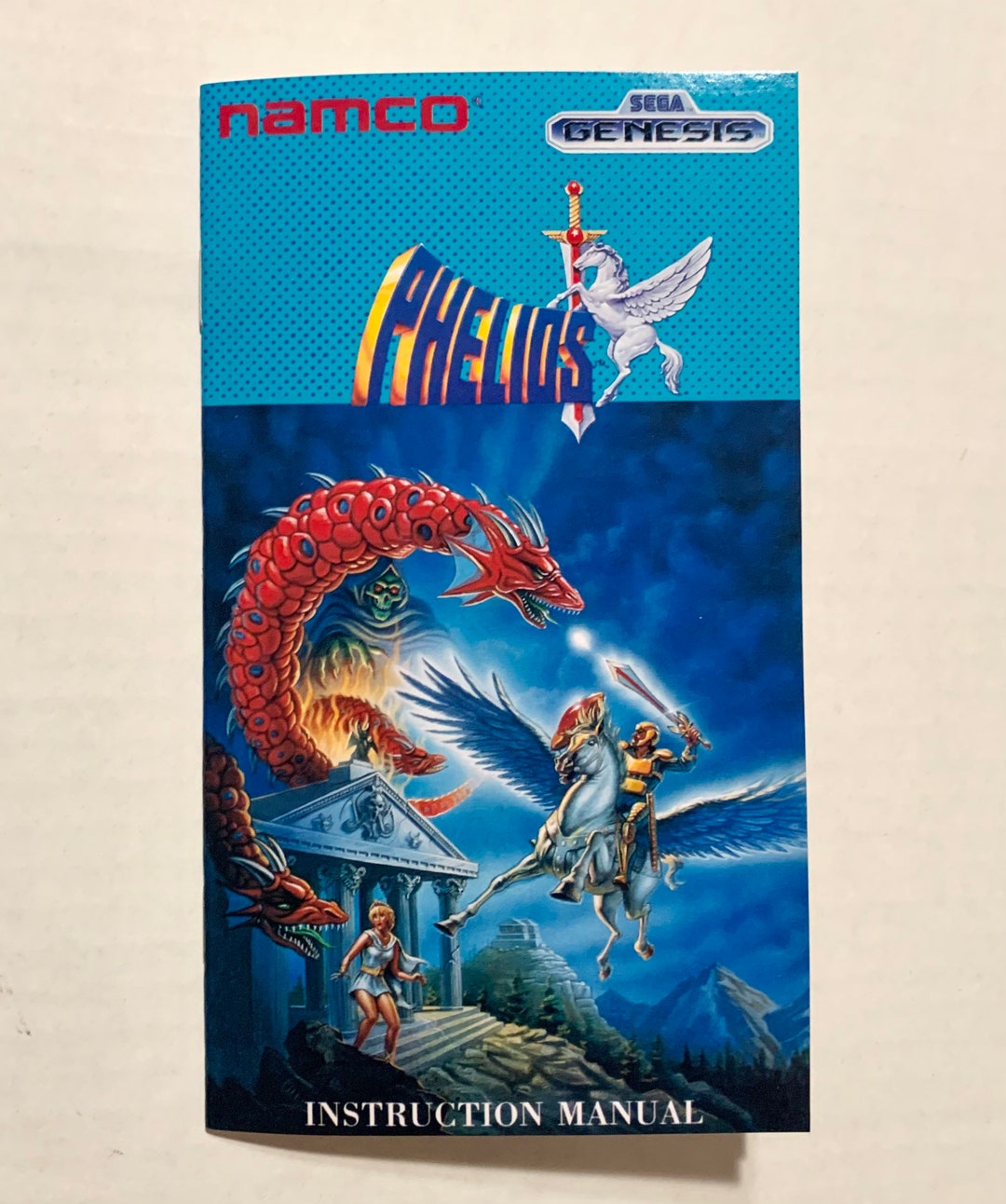 Phelios Sega Genesis Reproduction Manual Custom Instruction Booklet ...