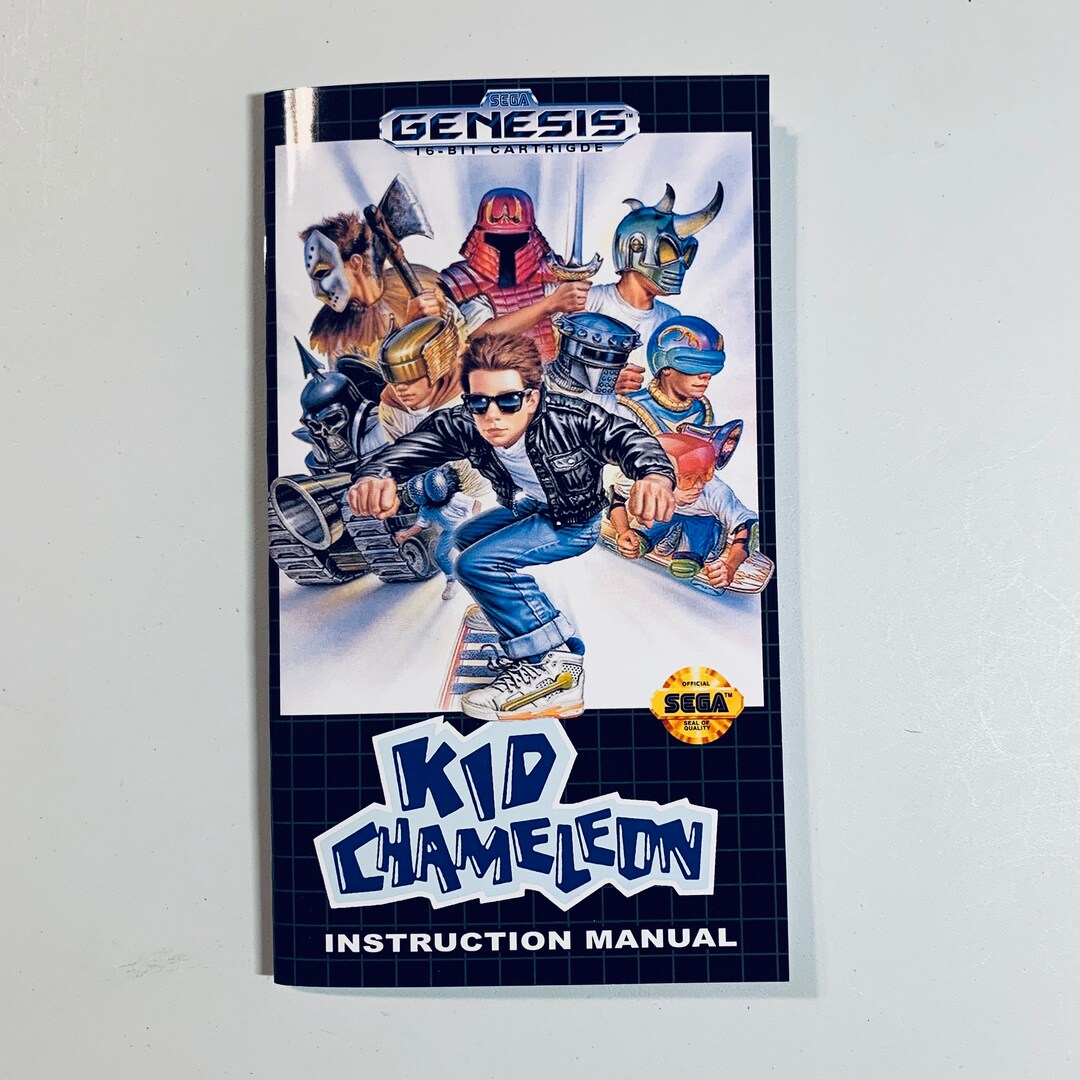 Kid Chameleon Sega Genesis Custom/reproduction Manual Instruction ...