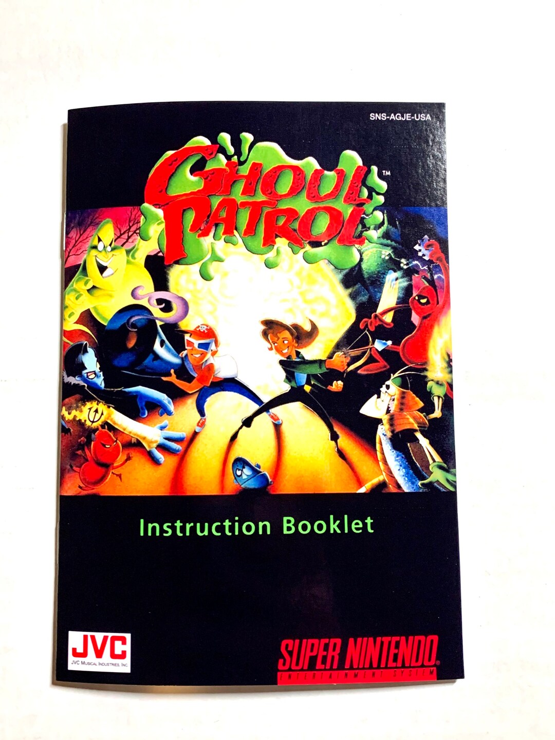 Ghoul Patrol Reproduction Manual SNES Instruction Booklet Super ...