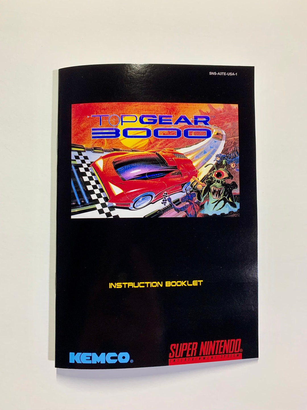 Top Gear 3000 SNES Reproduction Manual Super Nintendo Custom ...
