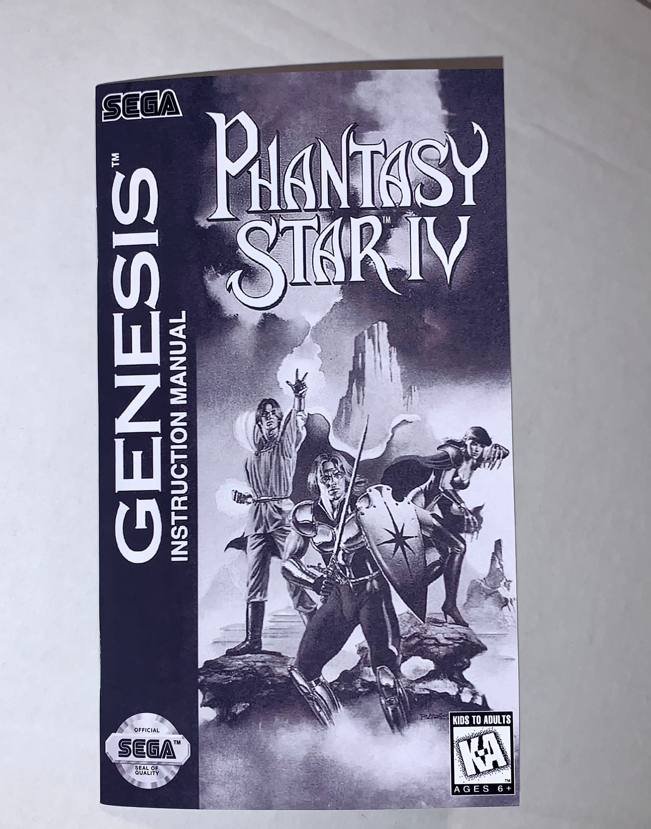 Phantasy Star IV 4 Sega Genesis Custom/reproduction Manual - Etsy Canada