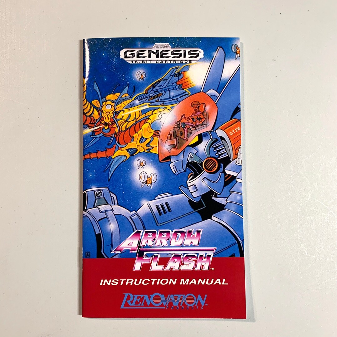 Arrow Flash Sega Genesis Reproduction Manual Instruction - Etsy Sweden
