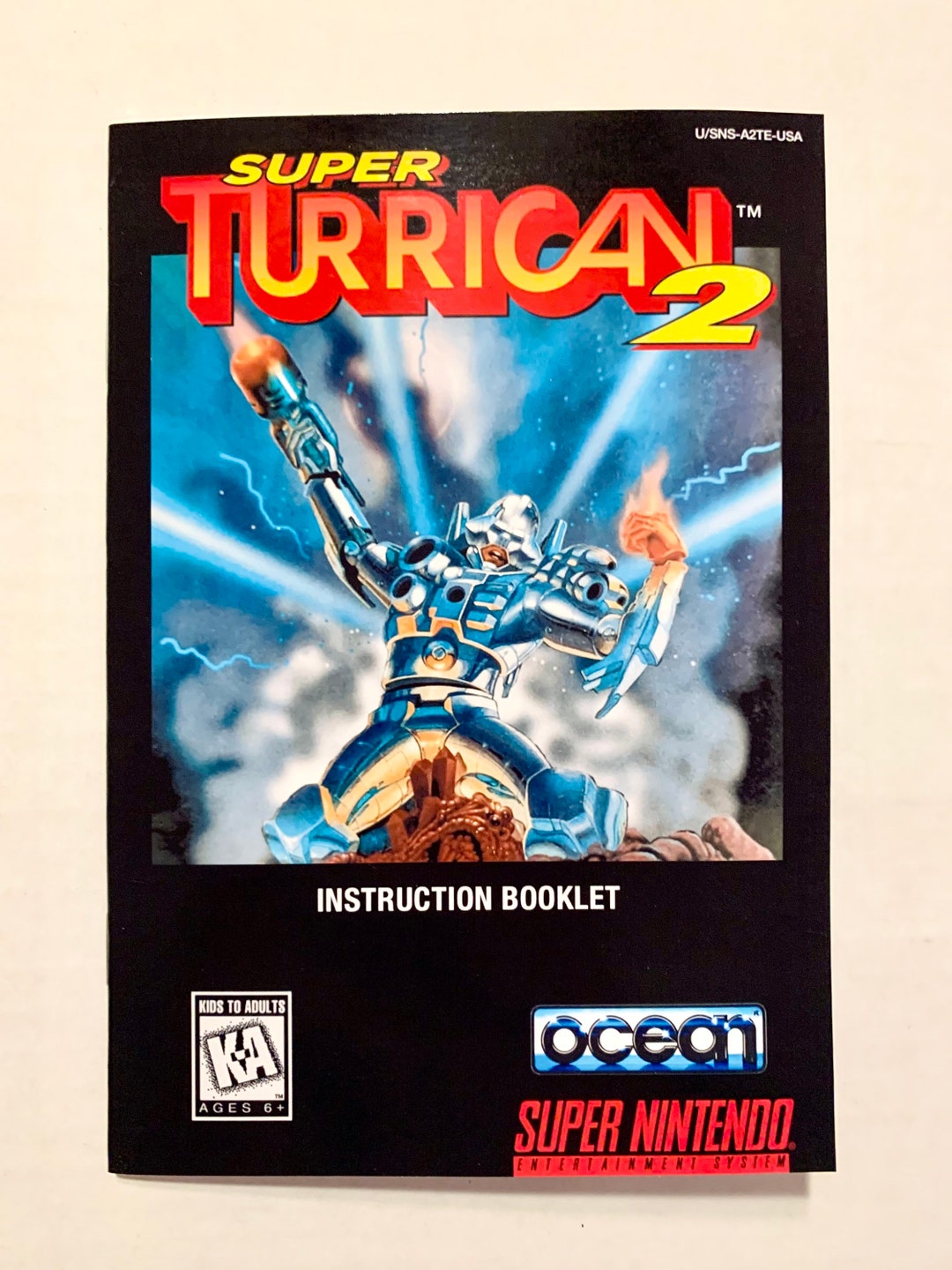 Super Turrican 2 SNES Reproduction Manual Super Nintendo Custom ...