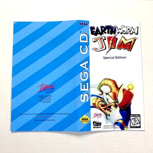 Earthworm Jim: Special Edition Sega CD Reproduction Manual Custom ...