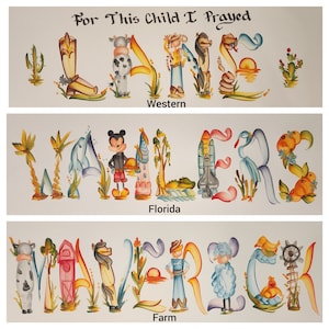 Handmade Name Art / Name Drawing / Name Painting / Personalized Name ...