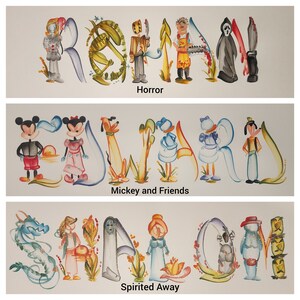 Handmade Name Art / Name Drawing / Name Painting / Personalized Name ...
