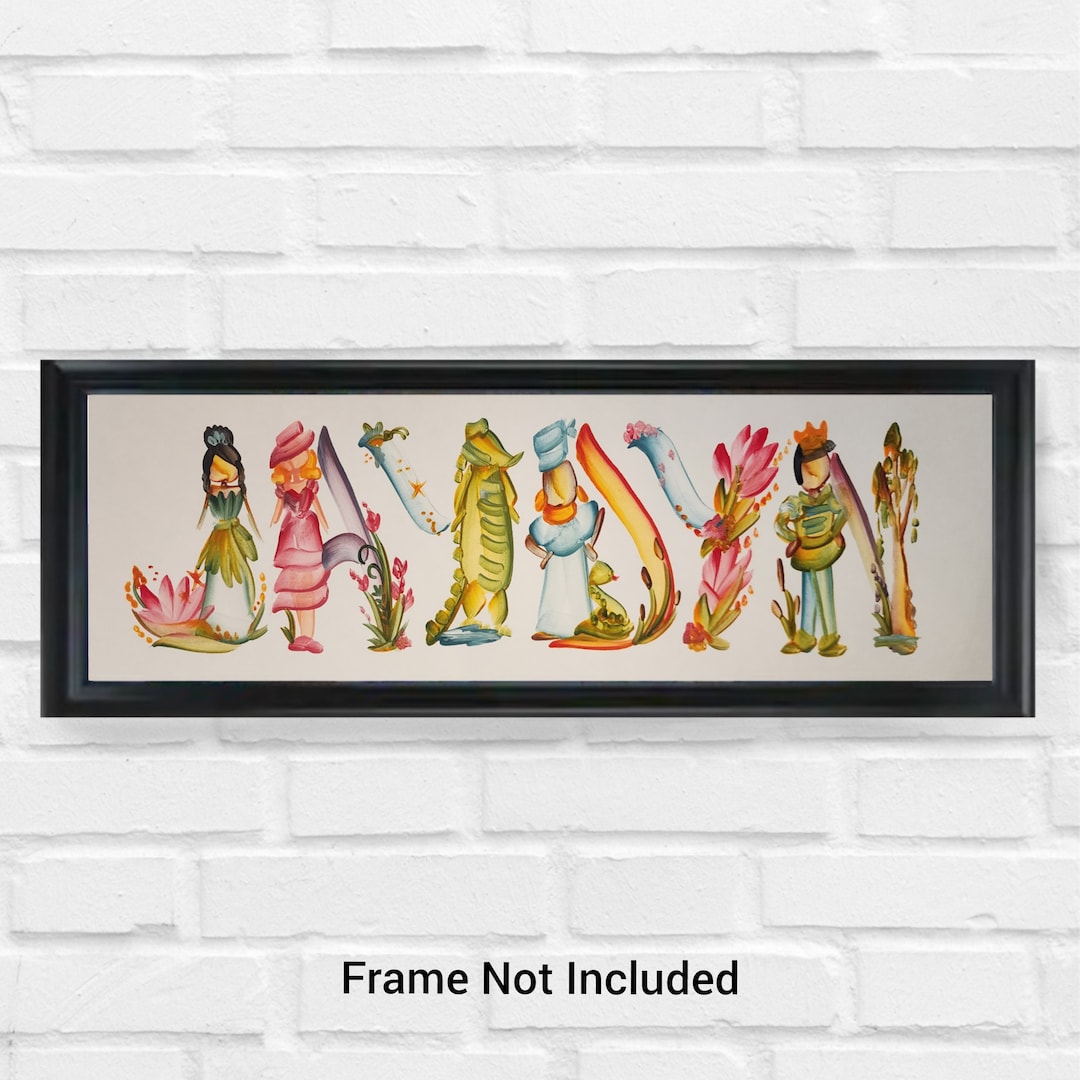 Handmade Name Art / Name Drawing / Name Painting / Personalized Name ...