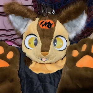 Catbus Totoro Inspired Kemono Fursuit Head Furry With Paws -FINISHED - Etsy