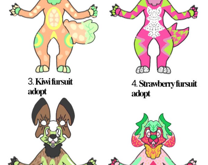 Fruit Themed Fursuit Furry Adopts (READ DESC) - Etsy