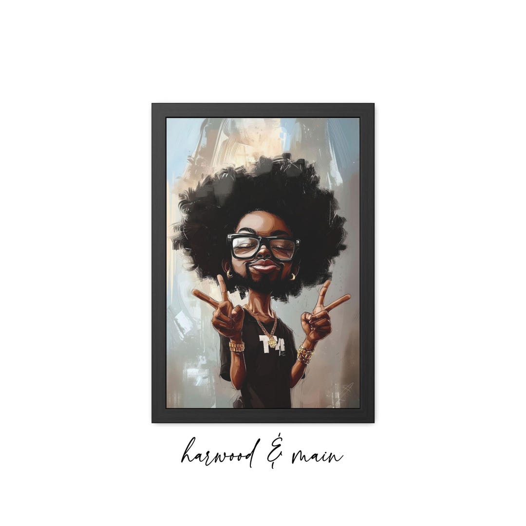 Hip Hop Culture Framed Posters, Urban African American Art, Black Man ...