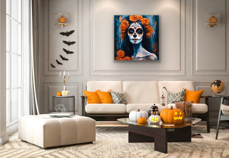 Vibrant Mystique Day of the Dead Orange Flowers - Etsy