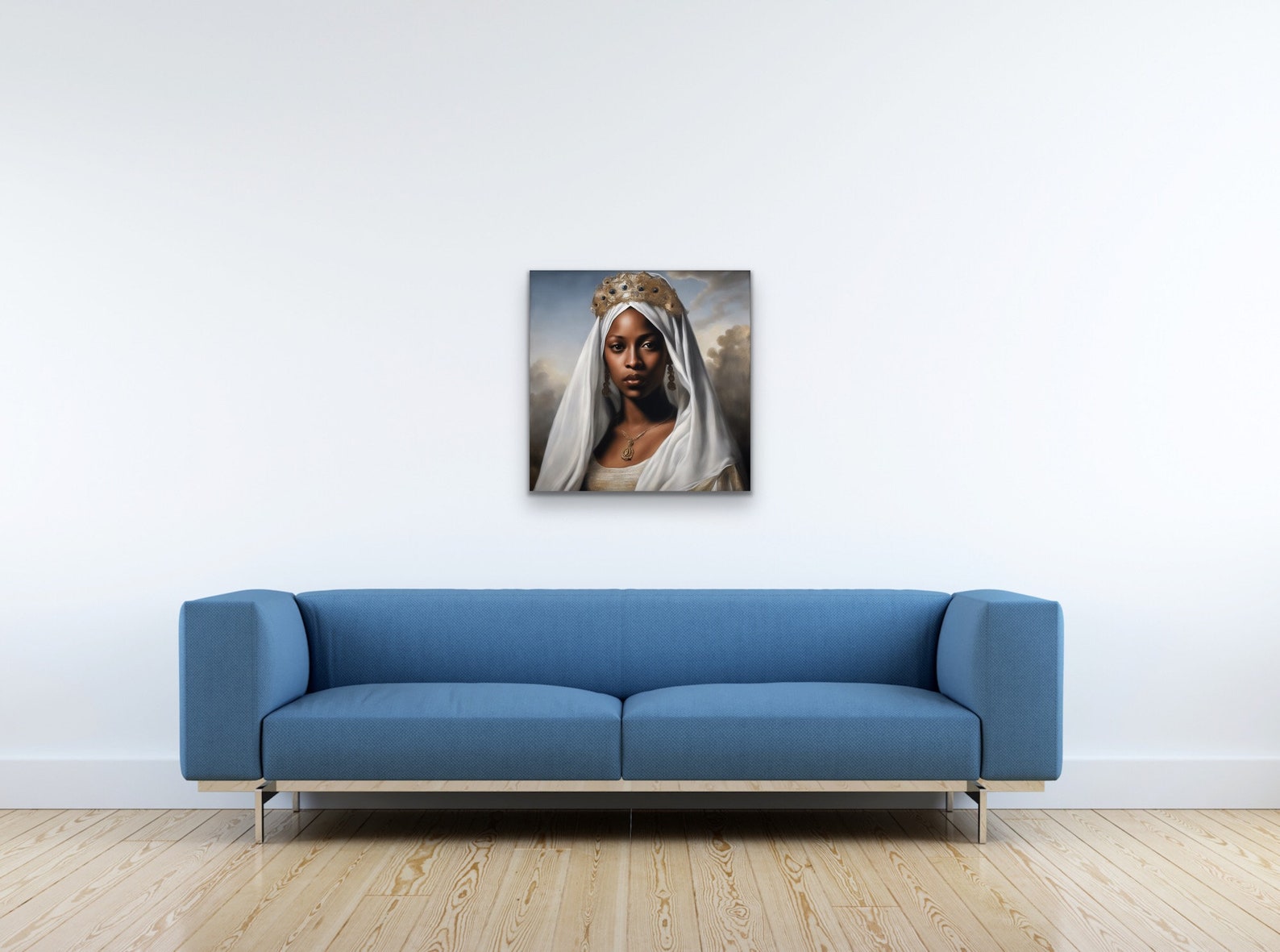 African American Virgin Mary satin and Archival Matte artistic Poster ...