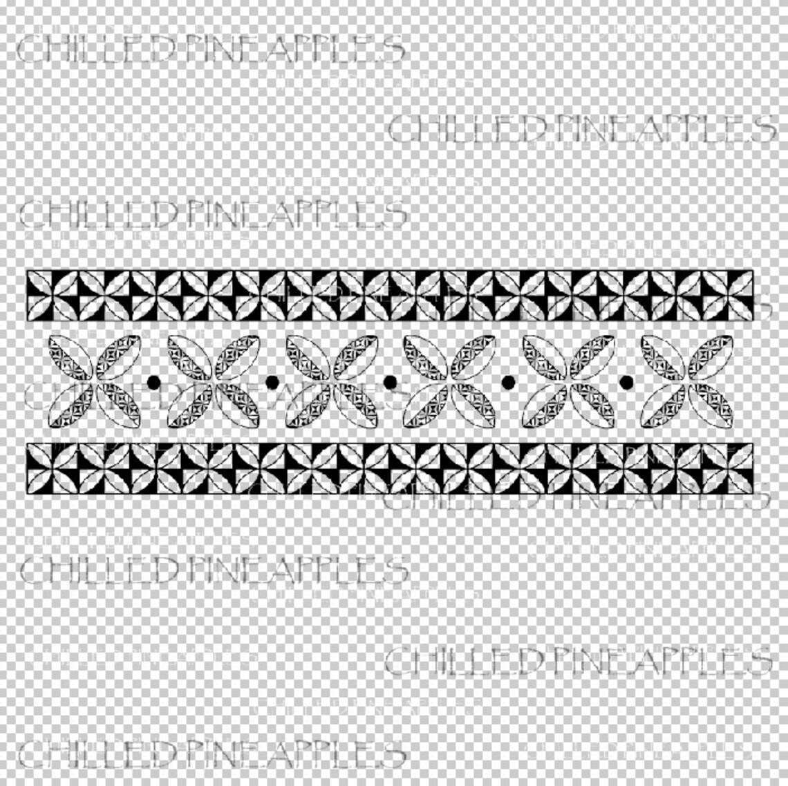 Digital Download Tapa Flower Tribal Band Graphics Hand - Etsy