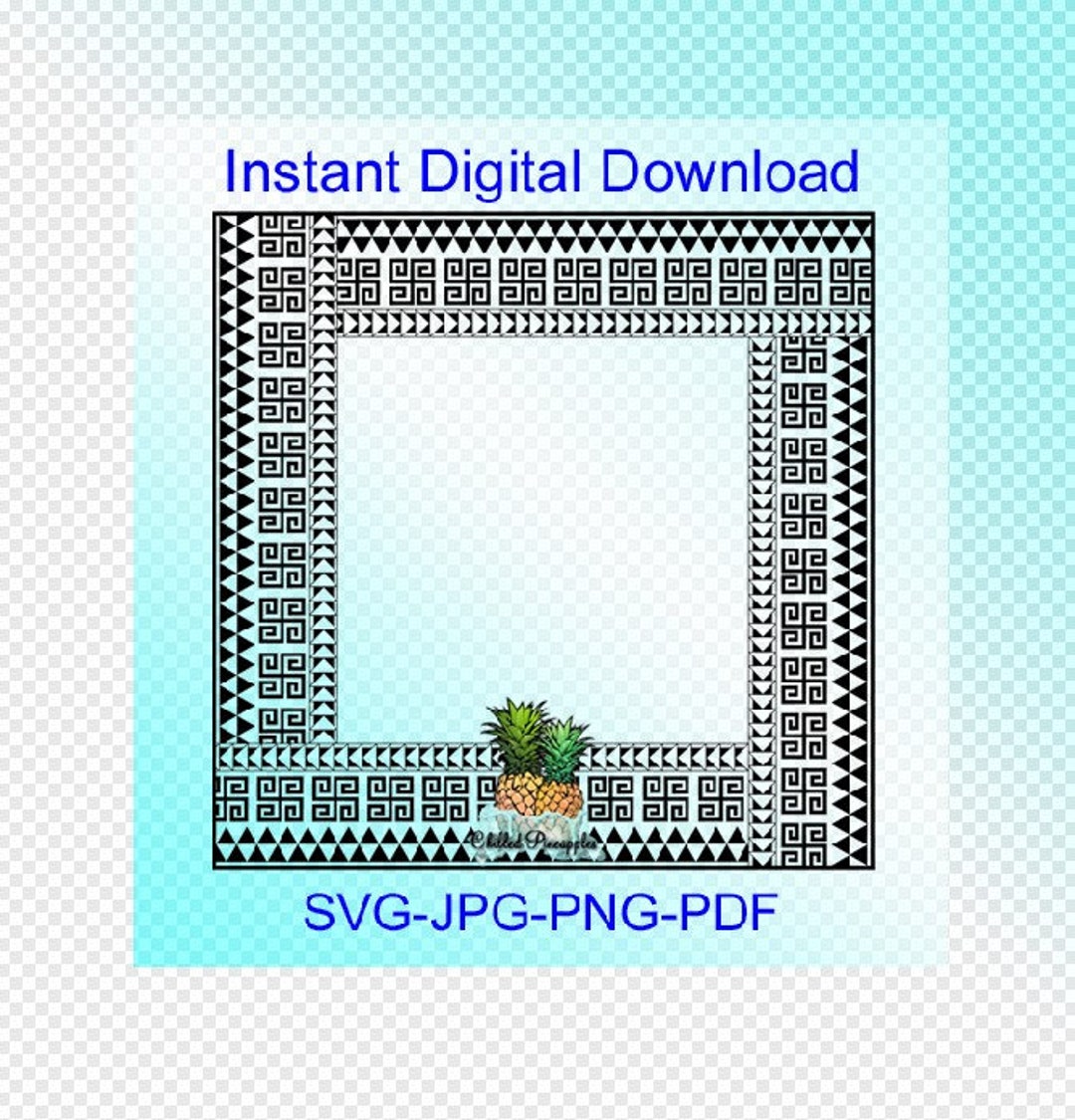 Digital Download Polynesian Tribal Square Frame 6 Graphics - Pdf, Jpg ...