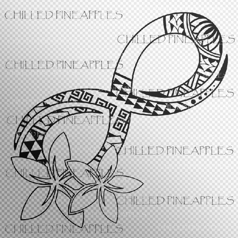 Digital Download Infinity Symbol With Plumeria Flowers and - Etsy