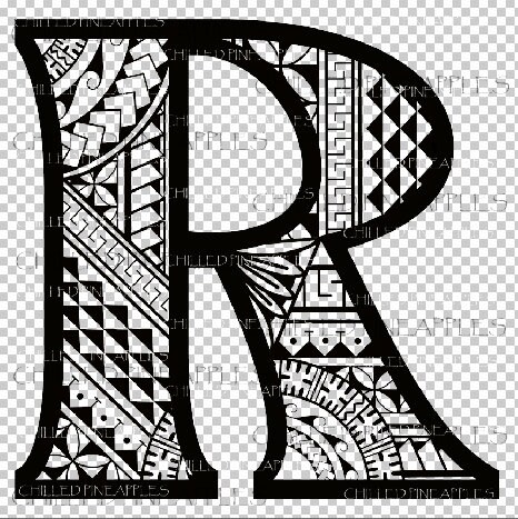 Digital Download Polynesian Tribal Letter "r" Graphics - Pdf, Jpg, Png ...