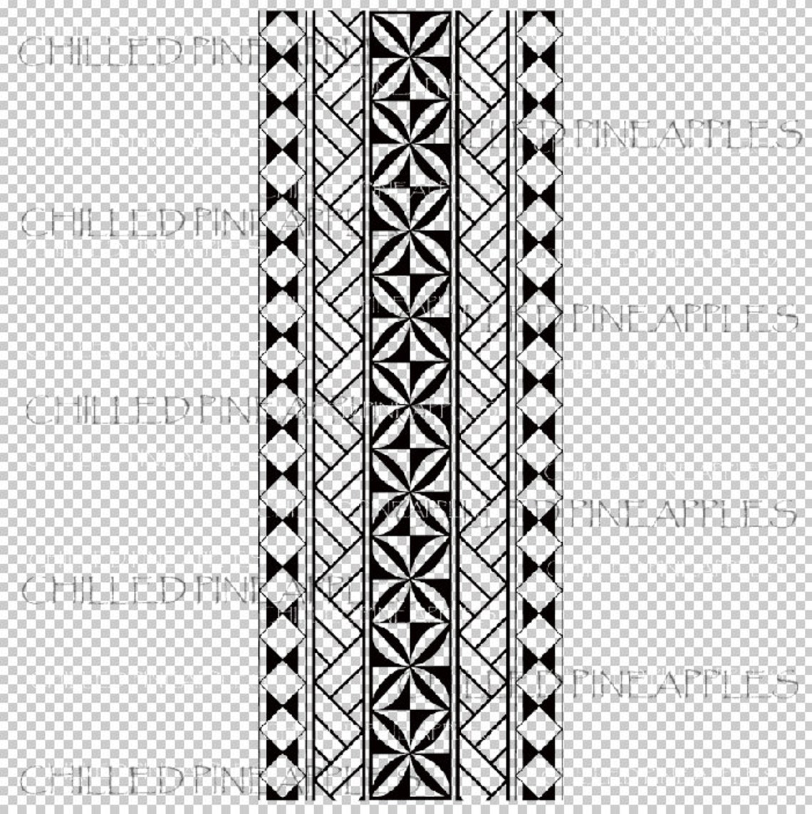 Polynesian Tribal Tapa Banner Graphics Single - Digital Download - Pdf ...