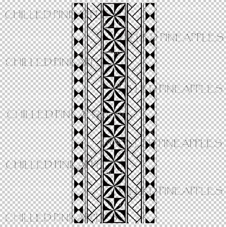 Polynesian Tribal Tapa Banner Graphics Single - Digital Download - Pdf ...