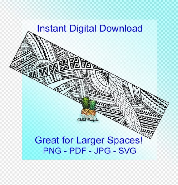 Digital Download Large Polynesian Tribal Block 2 Graphics - Etsy