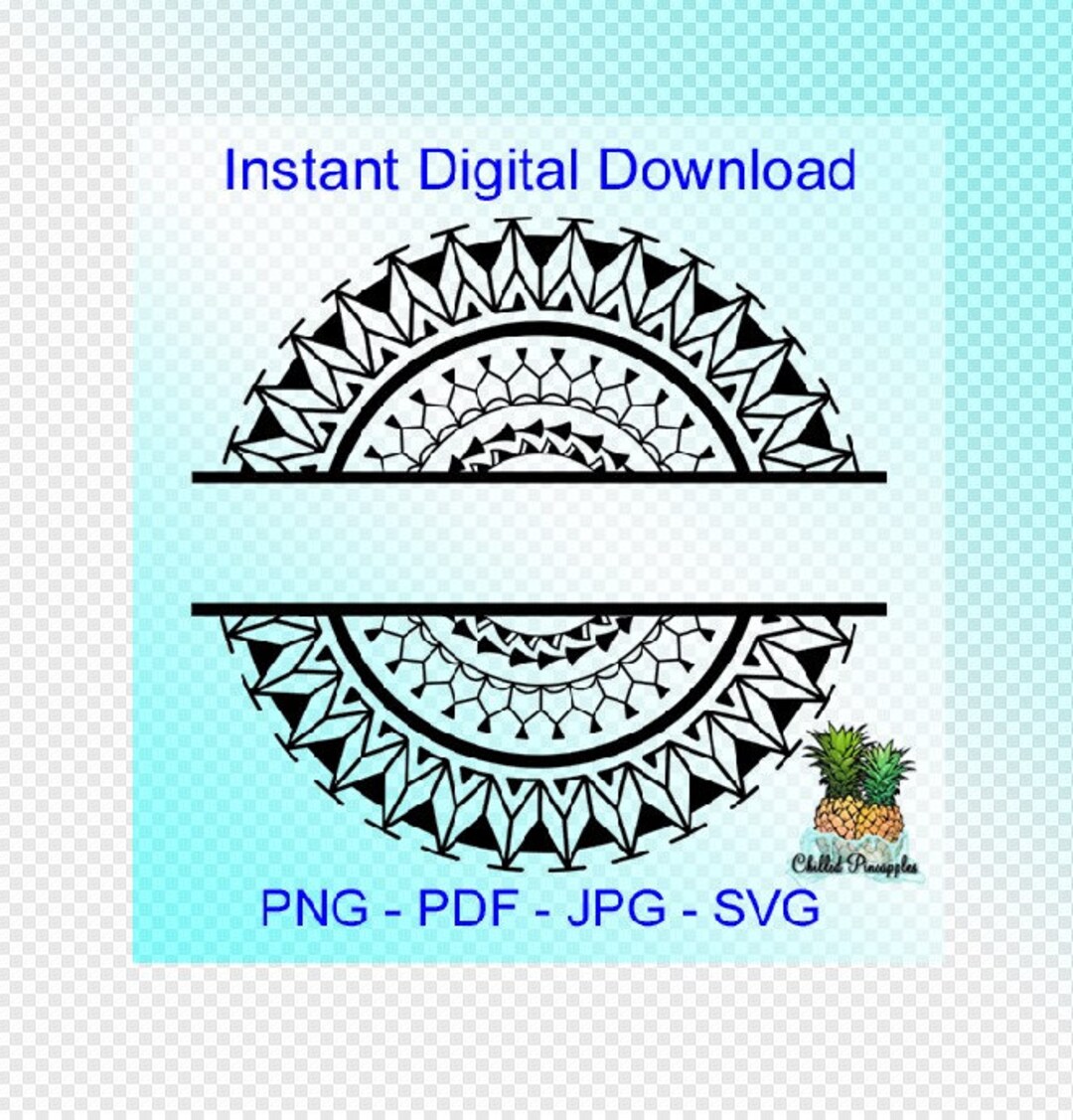 Digital Download - Polynesian Tribal Text Box Banner Graphics - Pdf ...