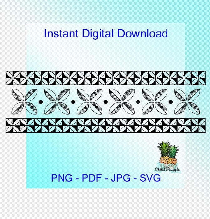 Digital Download Tapa Flower Tribal Band Graphics Hand Drawn Pdf, Jpg ...