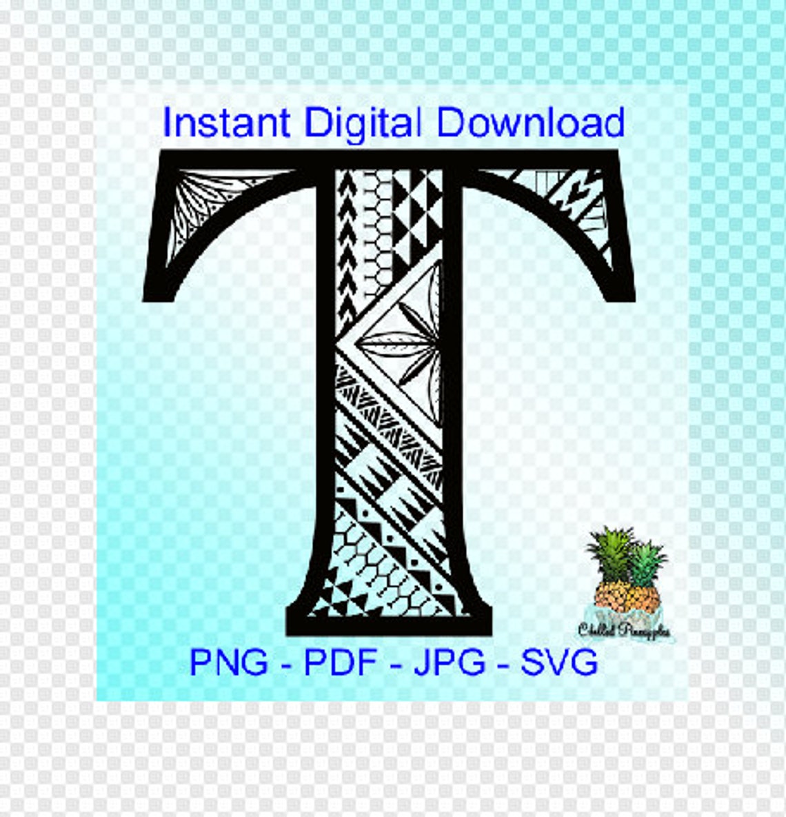 Digital Download Polynesian Tribal Letter t | Etsy