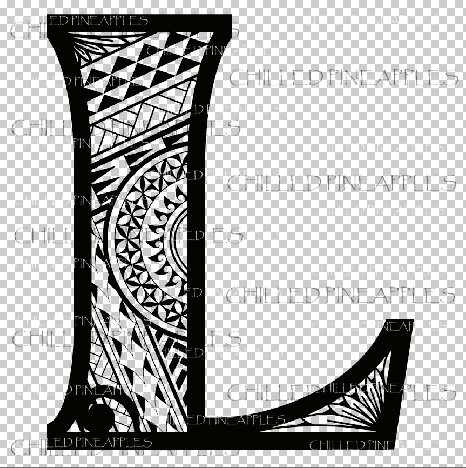 Digital Download Polynesian Tribal Letter "l" Graphics - Pdf, Jpg, Png ...