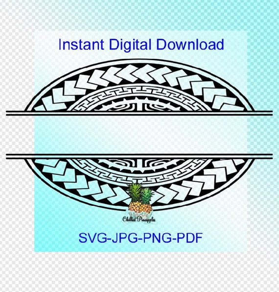 Digital Download Polynesian Tribal Oval 2 Text Box Graphics - Etsy