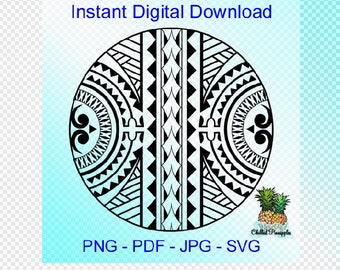 Digital Download Polynesian Tribal Cancer Awareness Ribbon Graphics Pdf ...