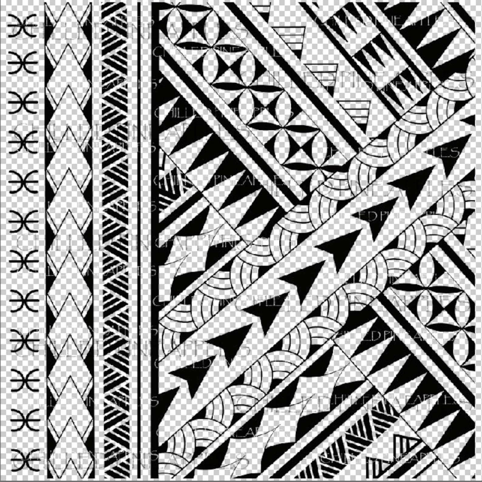 Digital Download Polynesian Tribal Block Graphics Pdf Jpg - Etsy