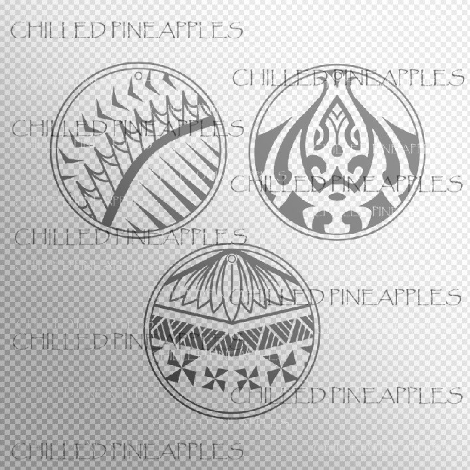 Polynesian Tribal Jewelry Graphics Circle Set 1 Digital Download Svg ...